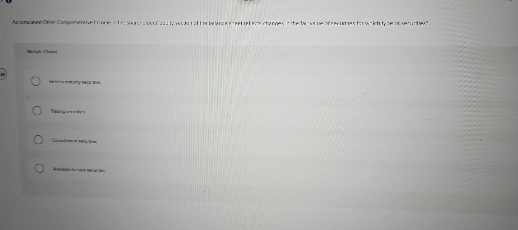 Solved Accumulated Other Comprehensive Income in the | Chegg.com
