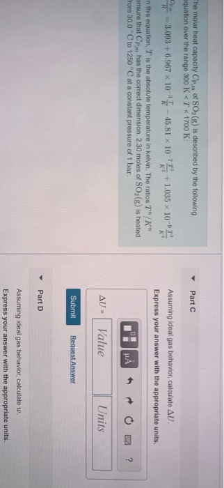 Solved Assuming ideal gas behavior, calculate AH Express | Chegg.com