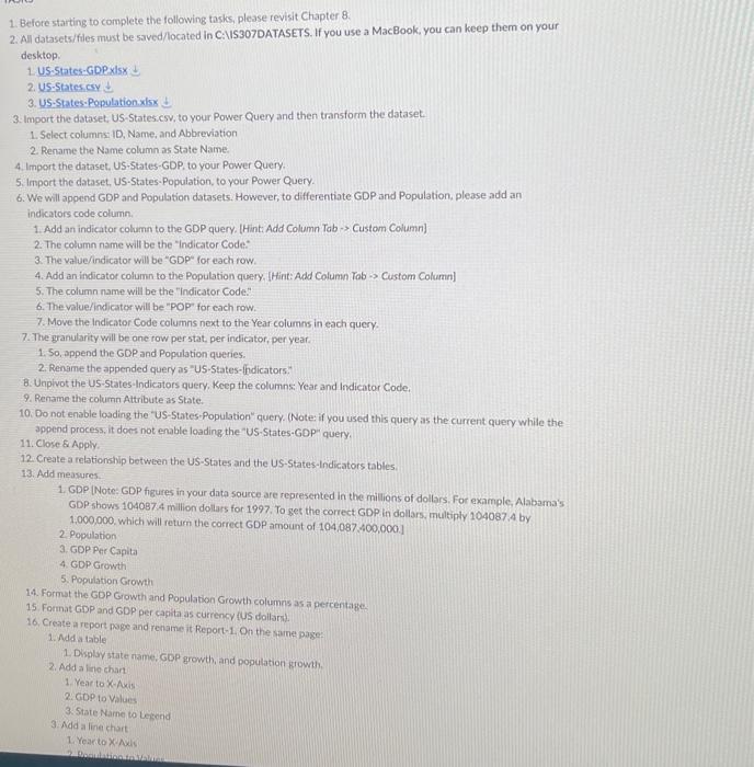 Solved 1. Before starting to complete the following tasks, | Chegg.com