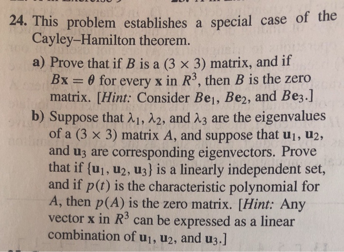 Solved 24. This problem establishes a special case of the | Chegg.com