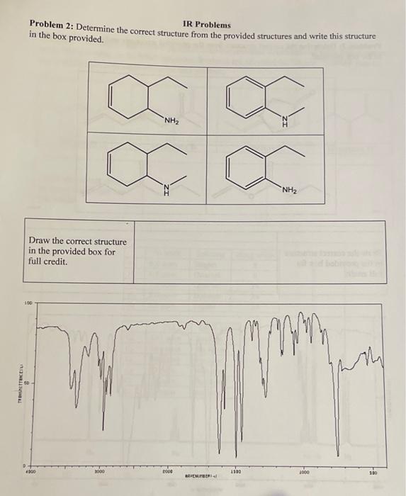 Solved Problem 2: Determine the correct structure from the | Chegg.com
