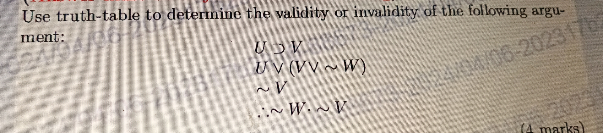 Solved Use truth-table to determine the validity or | Chegg.com