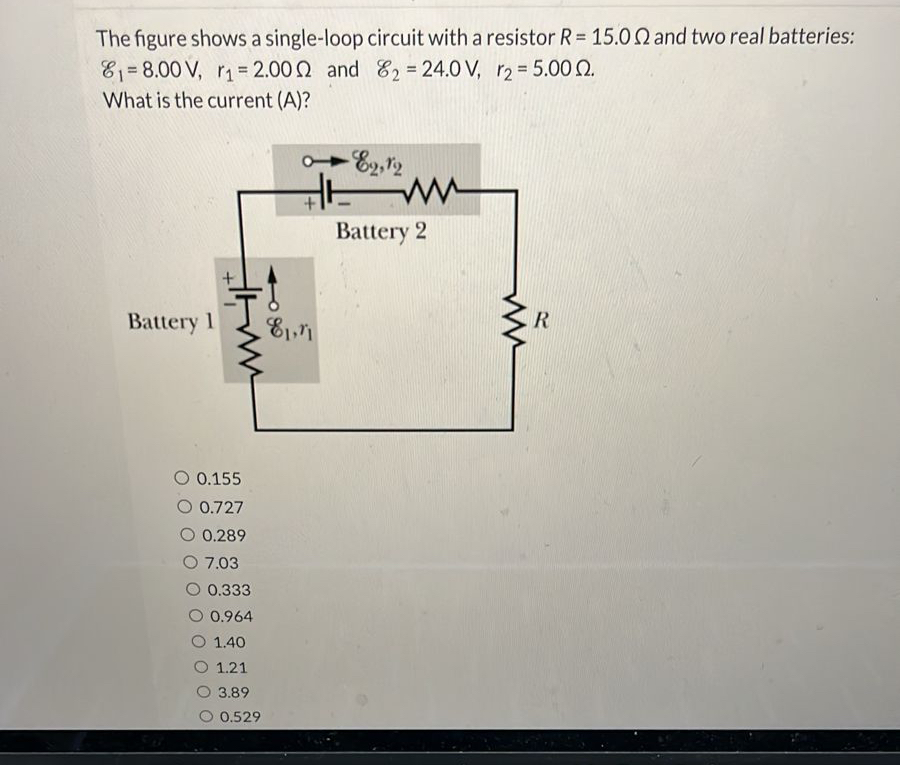 Solved The figure shows a single-loop circuit with a | Chegg.com