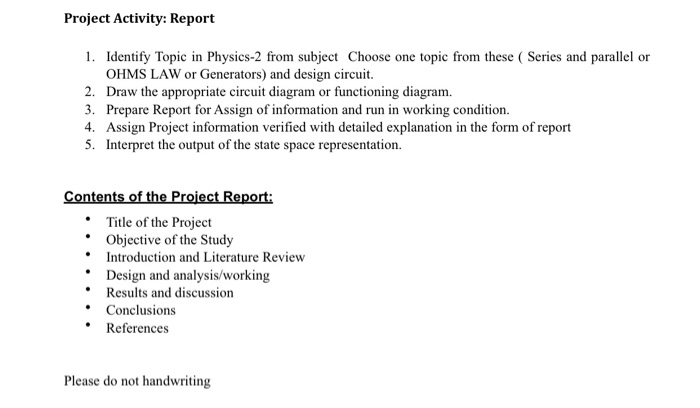 Solved Project Activity: Report 1. Identify Topic in | Chegg.com