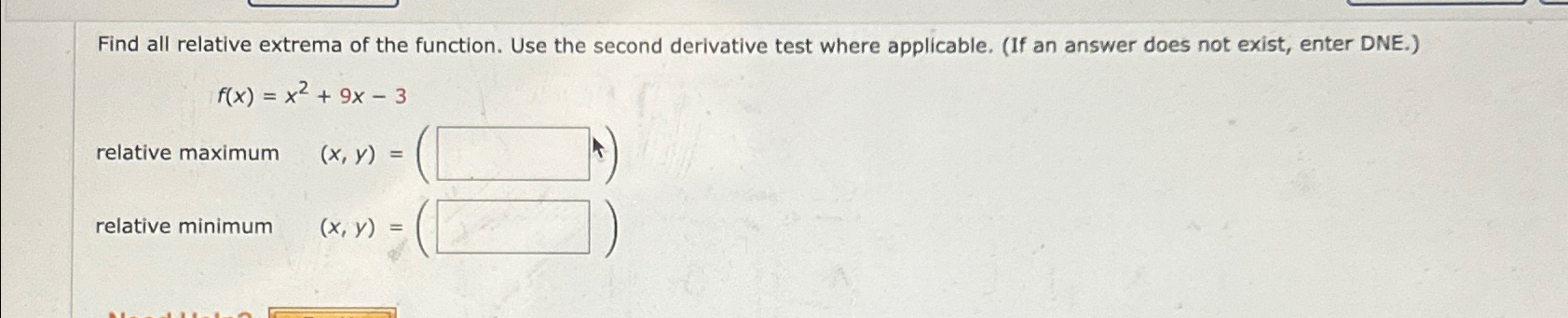 Solved Find all relative extrema of the function. Use the | Chegg.com