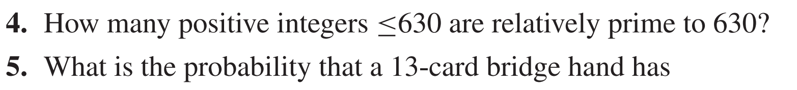 Solved How many positive integers ≤630 are relatively prime | Chegg.com Solved How many positive integers ≤630 are relatively prime | Chegg.com