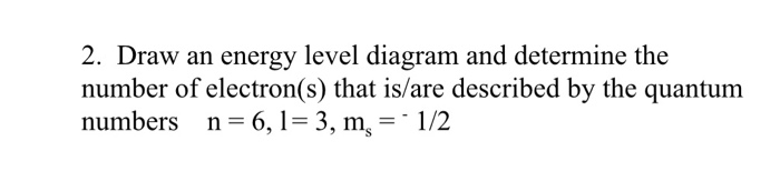 Solved 2. Draw an energy level diagram and determine the | Chegg.com