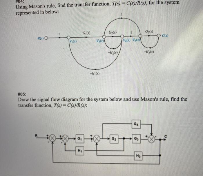 Solved 0; Using Mason's rule, find the transfer function, | Chegg.com