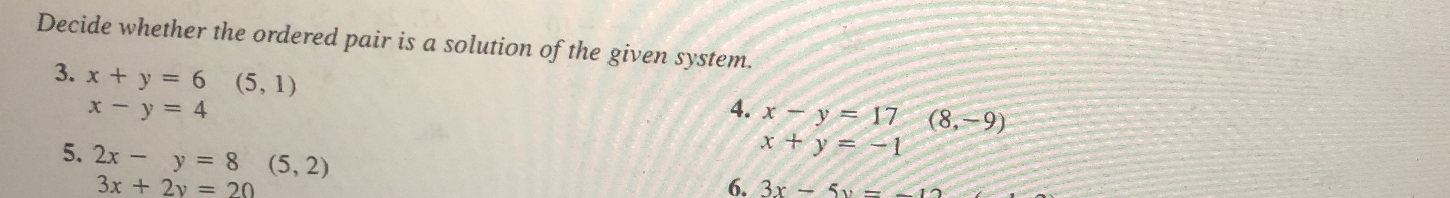 Solved Decide whether the ordered pair is a solution of the | Chegg.com Solved Decide whether the ordered pair is a solution of the | Chegg.com