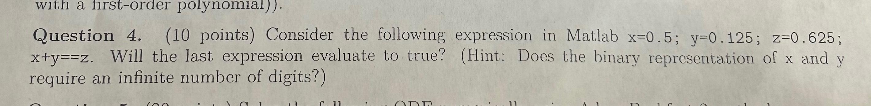Solved Question 4. (10 ﻿points) ﻿Consider the following | Chegg.com