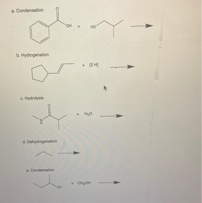 Solved given the type of reactions, predict the products of | Chegg.com