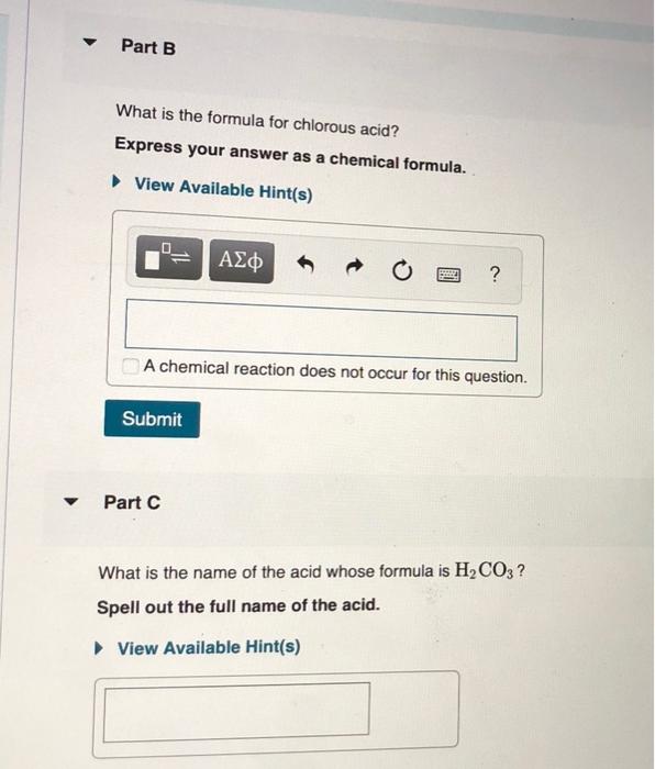 Solved SVIEW Constants Periodic Table Naming binary acids | Chegg.com