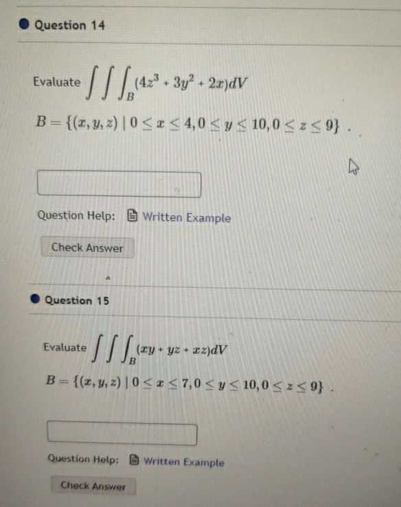 Solved Question 14 ﻿Evaluate | Chegg.com