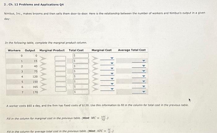 Solved 2. Ch. 12 Problems and Applications Q4 Nimbus, Inc., | Chegg.com