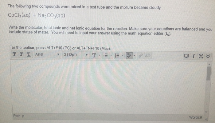 Solved The following two compounds were mixed in a test tube | Chegg.com