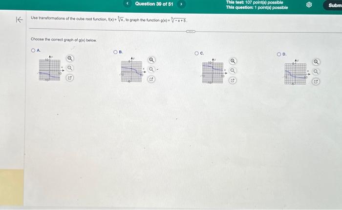Solved Use transformations of the cute root function, | Chegg.com