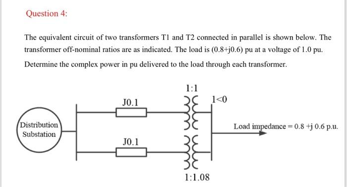 Solved The equivalent circuit of two transformers T1 and T2 | Chegg.com