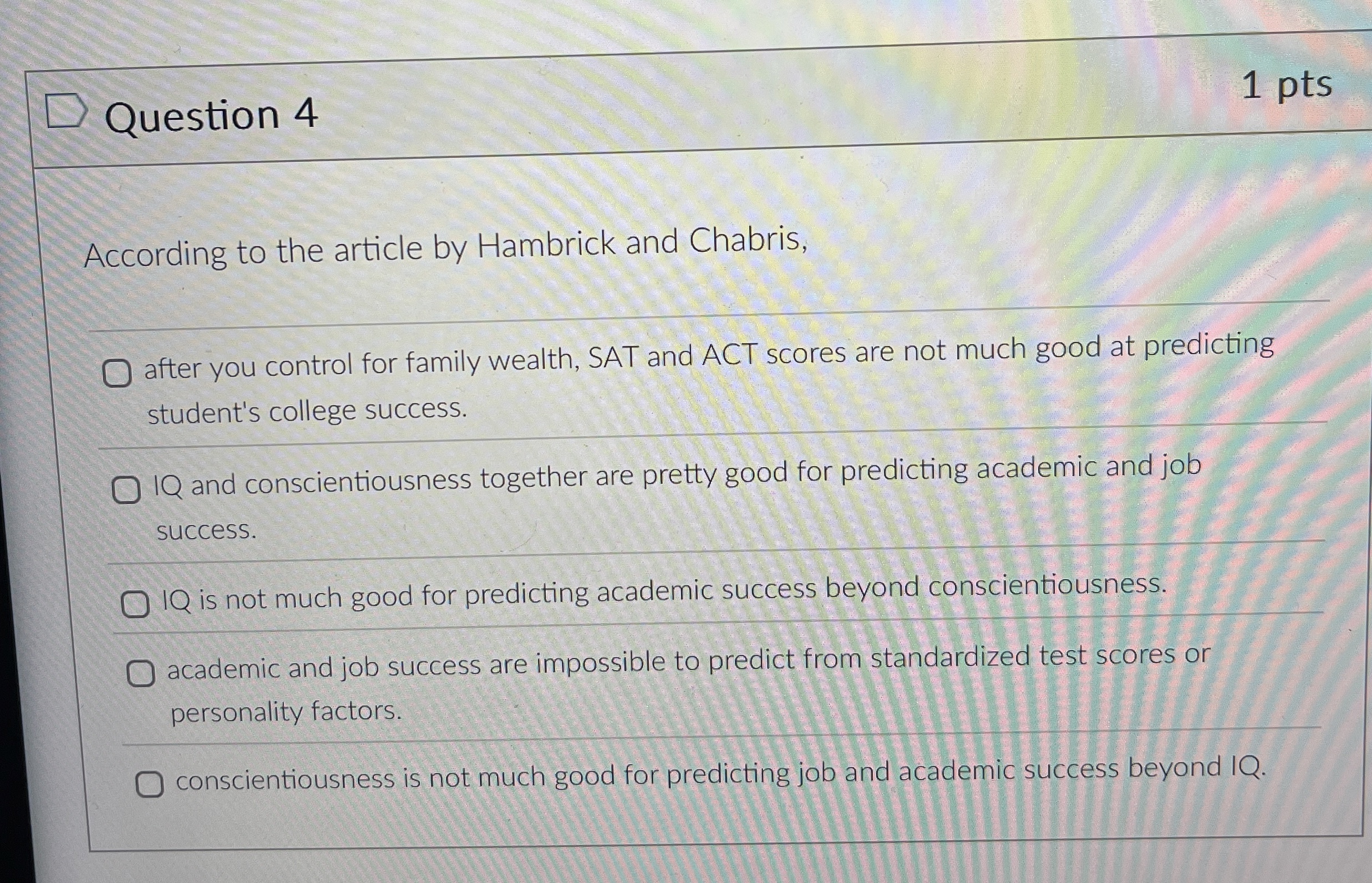 Solved Question 41 ﻿ptsAccording to the article by Hambrick | Chegg.com