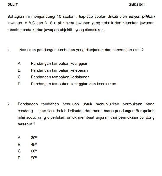 Solved SULIT GMD21044 Bahagian ini mengandungi 10 soalan, | Chegg.com Solved SULIT GMD21044 Bahagian ini mengandungi 10 soalan, | Chegg.com