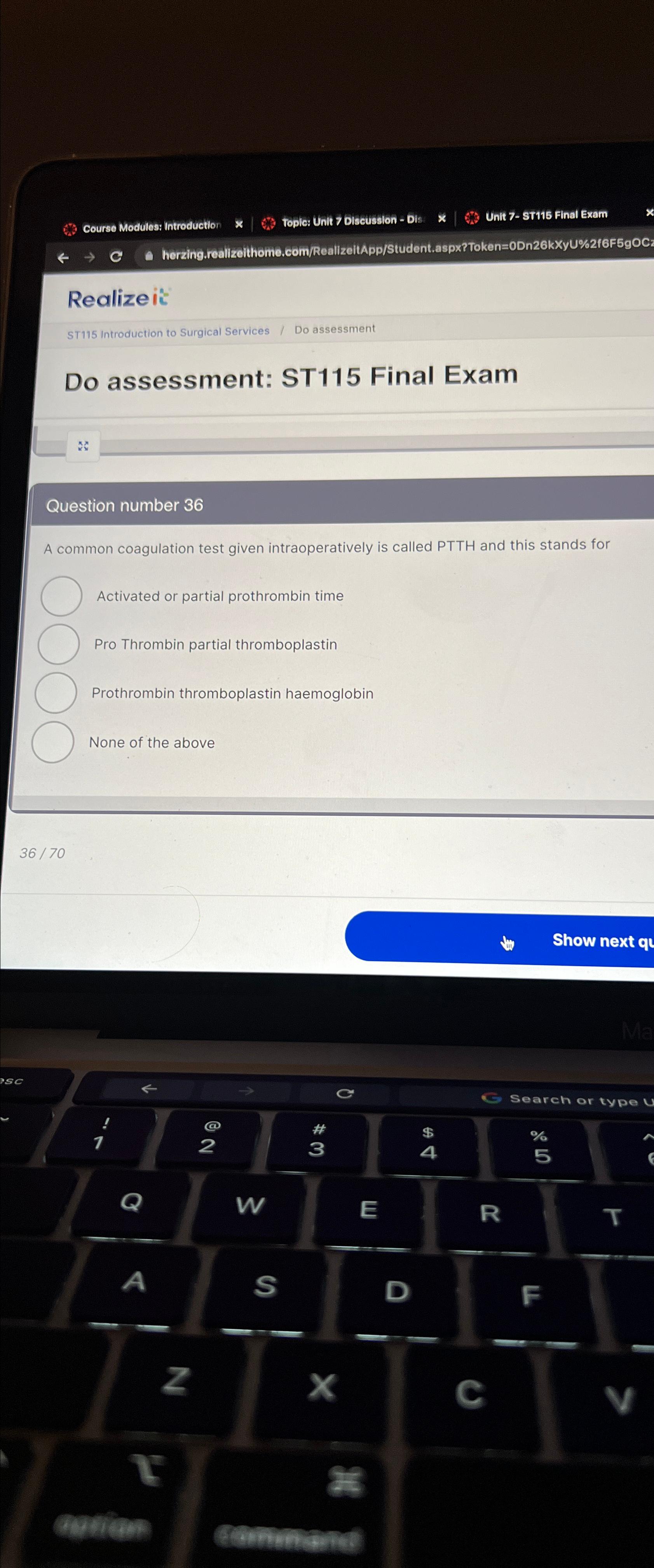 Solved Realize i:Do assessment: ST115 ﻿Final ExamQuestion | Chegg.com