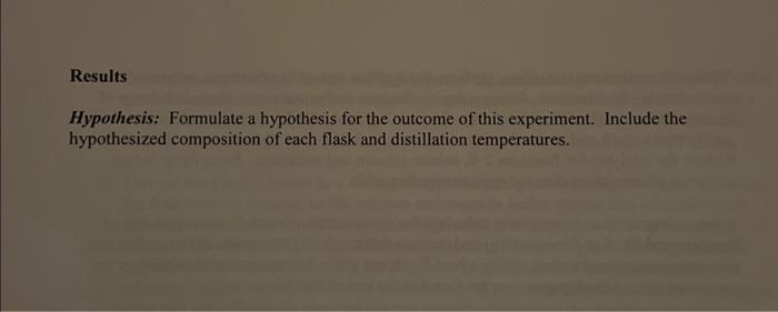 Solved Results Hypothesis: Formulate a hypothesis for the | Chegg.com