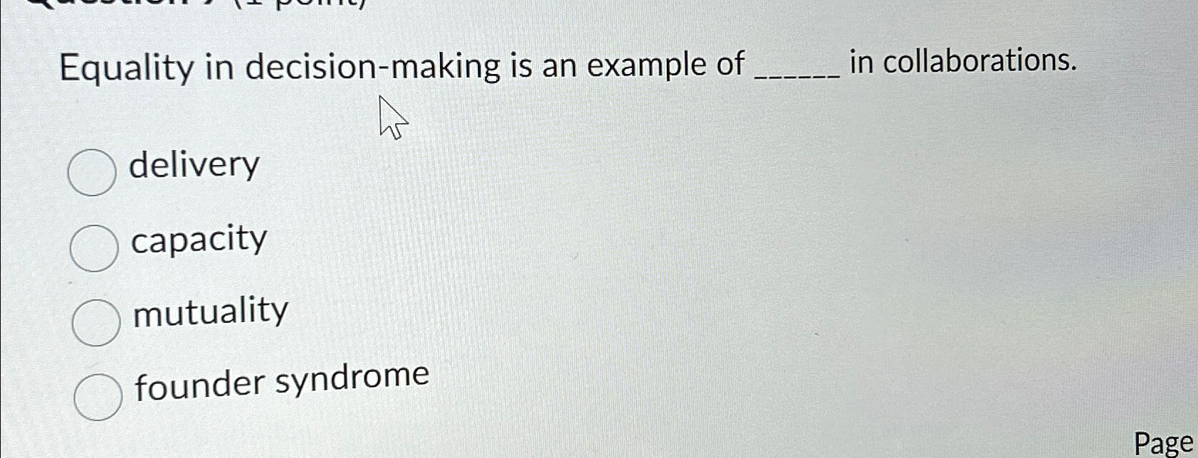 Solved Equality in decision-making is an example of ﻿in | Chegg.com