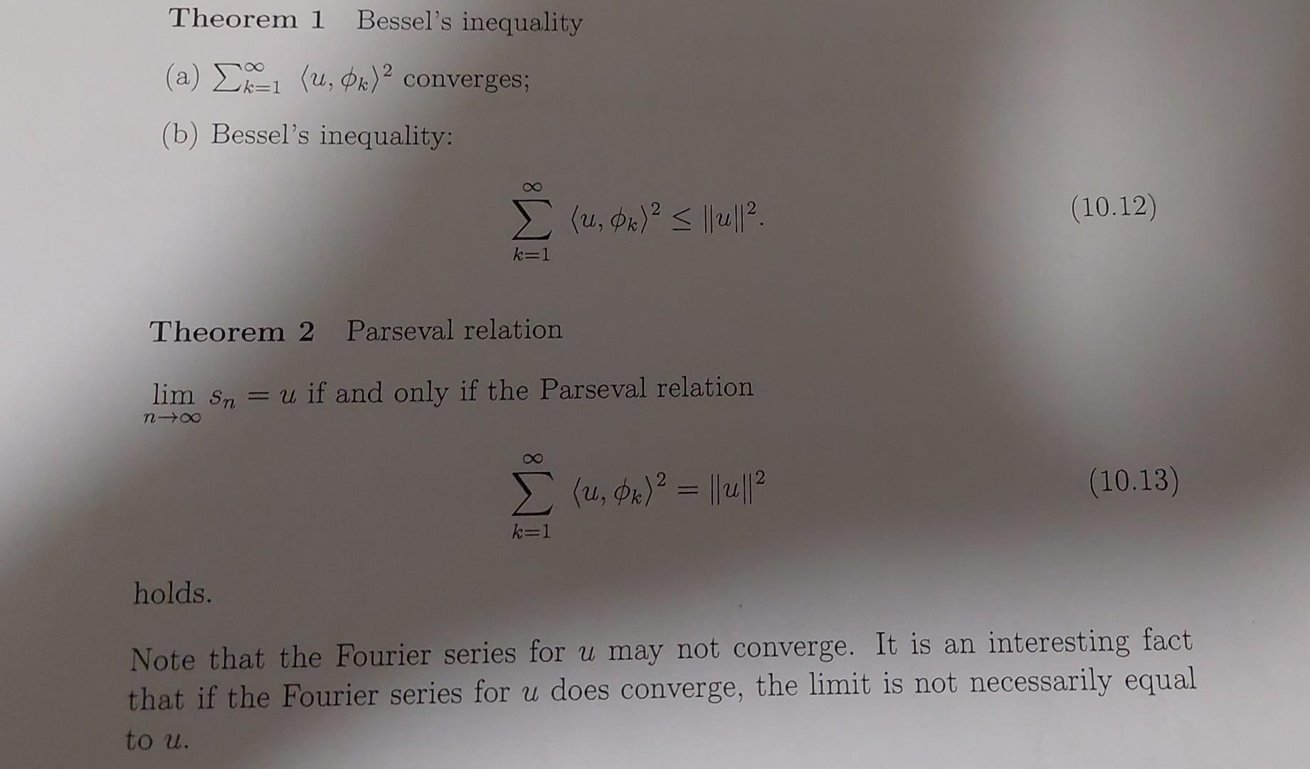 Solved 10 6 Generalized Fourier Series Consider A Vector