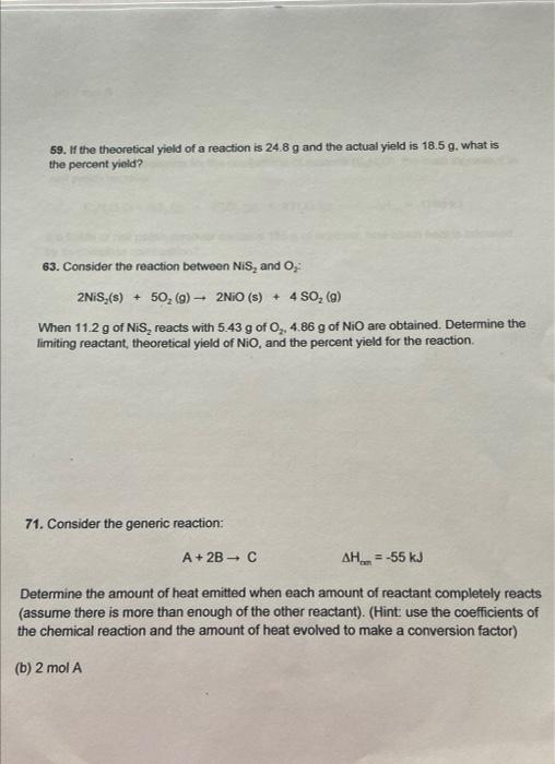 Solved 17. For the reaction shown, calculate how many moles | Chegg.com