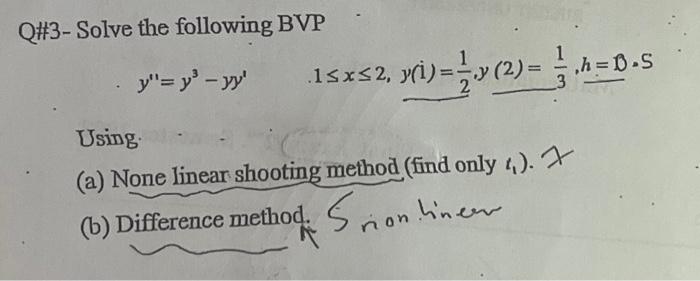 Solved Q\#3- Solve the following BVP | Chegg.com