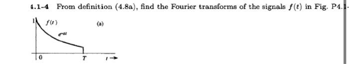Solved 1 From definition (4.8a), find the Fourier transforms | Chegg.com Solved 1 From definition (4.8a), find the Fourier transforms | Chegg.com