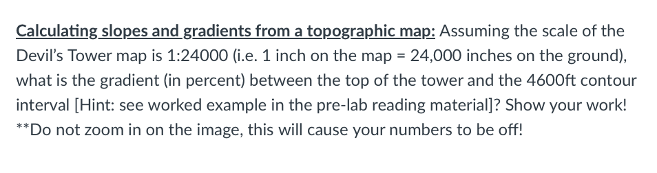 Solved Calculating slopes and gradients from a topographic | Chegg.com