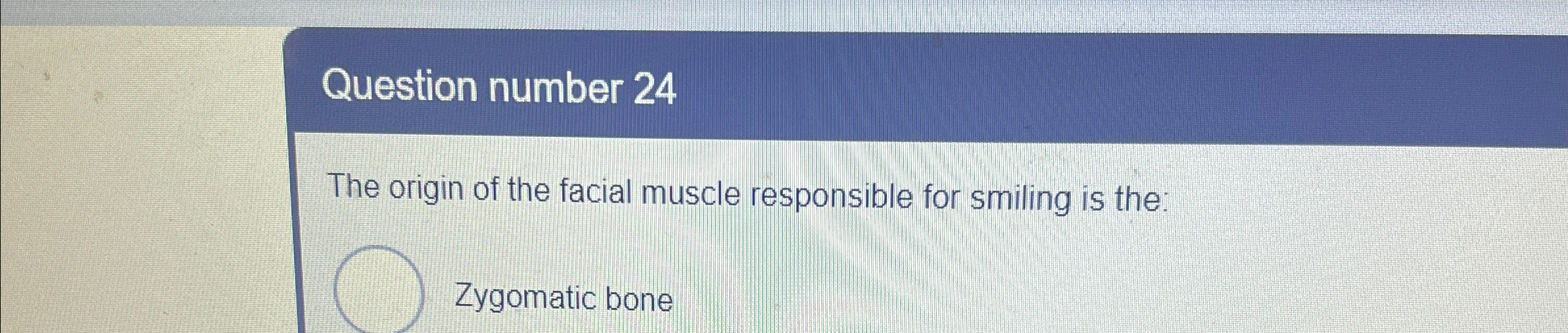 Solved Question number 24The origin of the facial muscle | Chegg.com