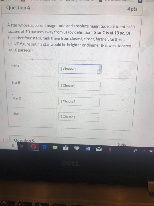 Solved Label Apparent Mag Absolute Mag m-M M Star A 6 -0.1 | Chegg.com