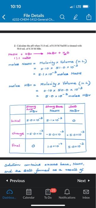 Solved Solution contains excess base, NaOH, and. the salt | Chegg.com