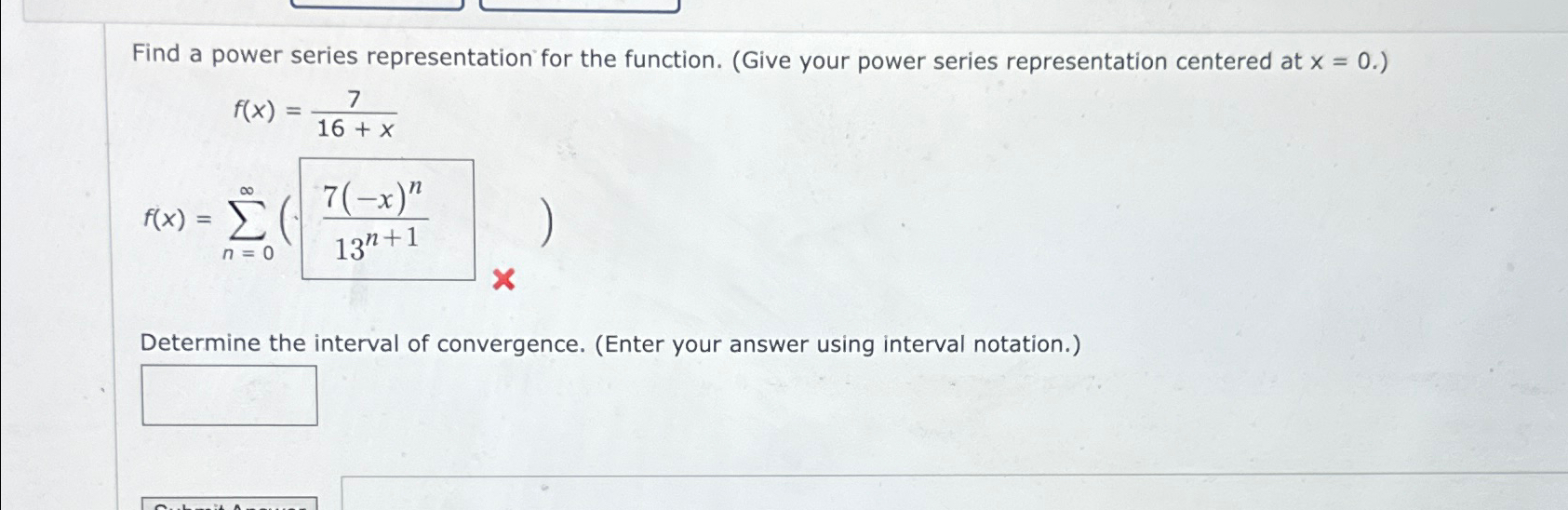 Solved Find a power series representation for the function. | Chegg.com