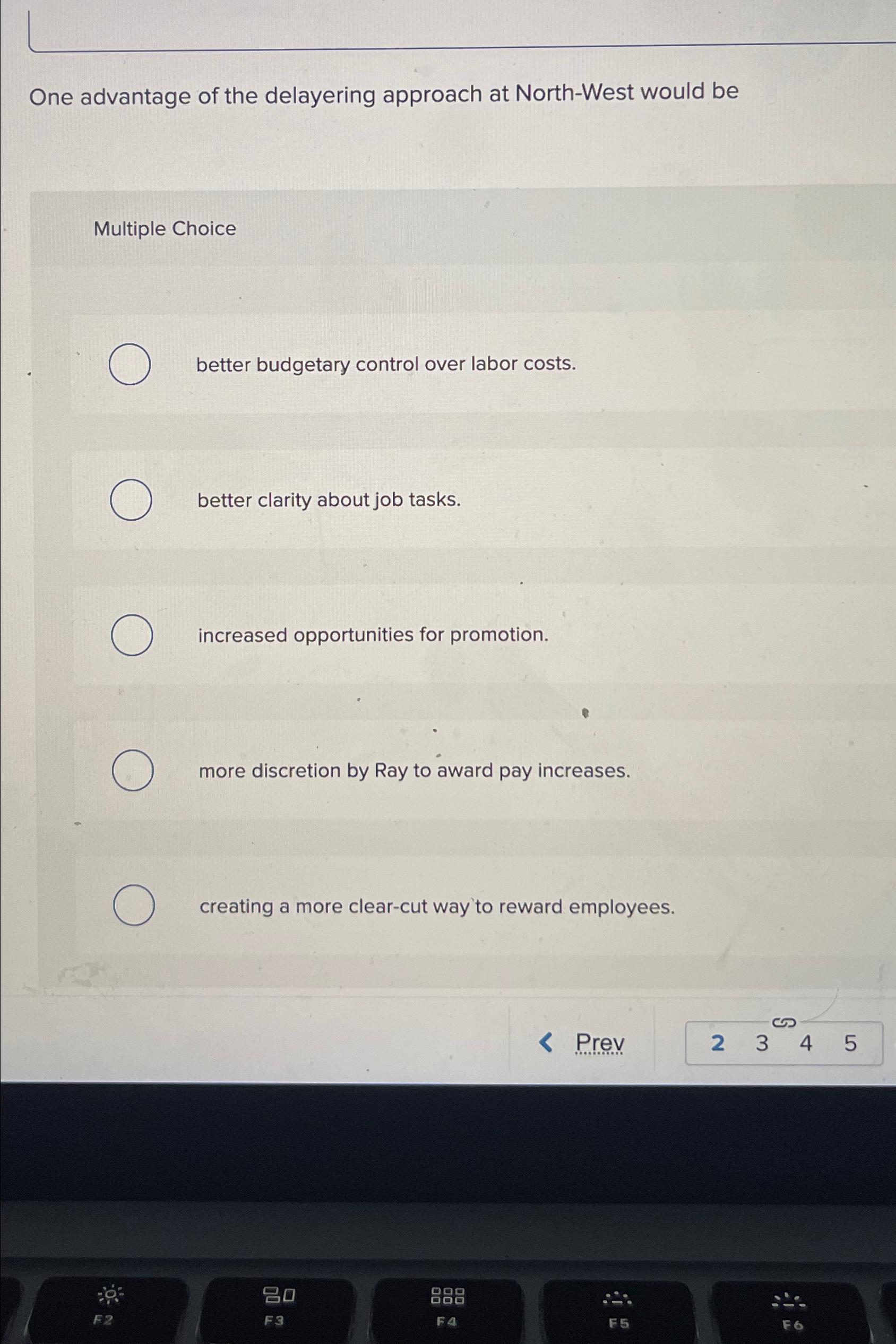 Solved One advantage of the delayering approach at | Chegg.com