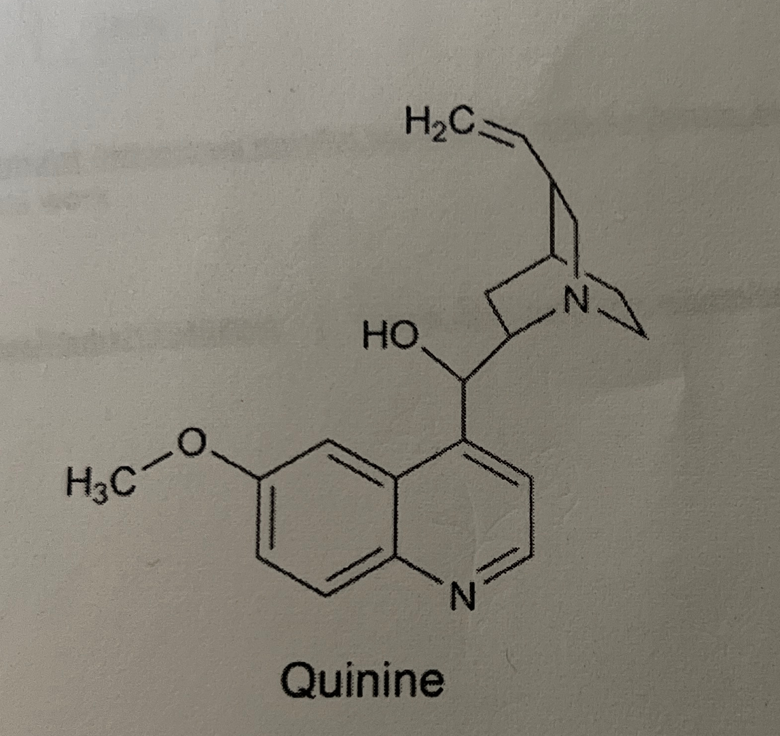 Solved please draw Quinine structure in its ionized state. | Chegg.com