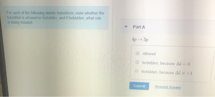 Solved For each of the following atomic transitions, state | Chegg.com