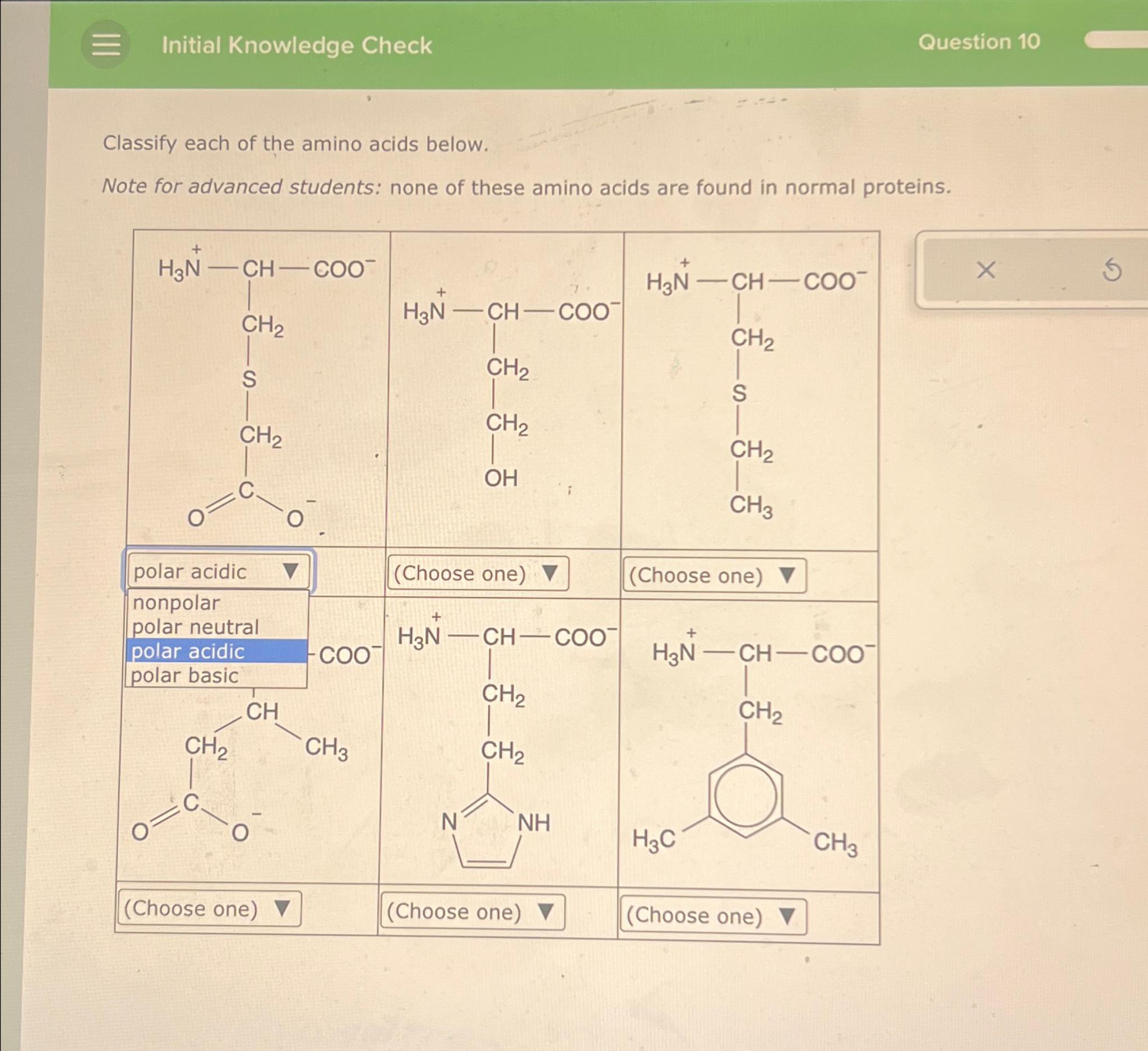 Solved Initial Knowledge CheckQuestion 10Classify each of | Chegg.com