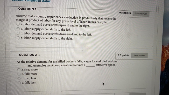 Solved Question Completion Status: QUESTION 1 0.5 points | Chegg.com Solved Question Completion Status: QUESTION 1 0.5 points | Chegg.com