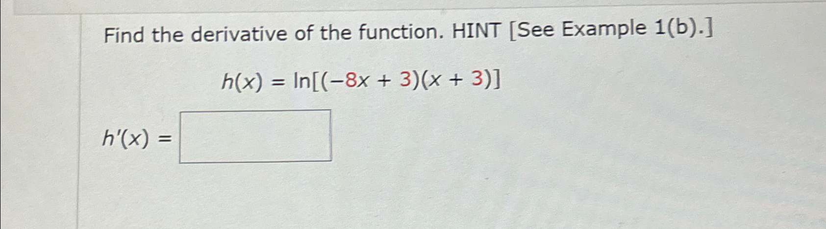 Solved Find the derivative of the function. HINT [See | Chegg.com