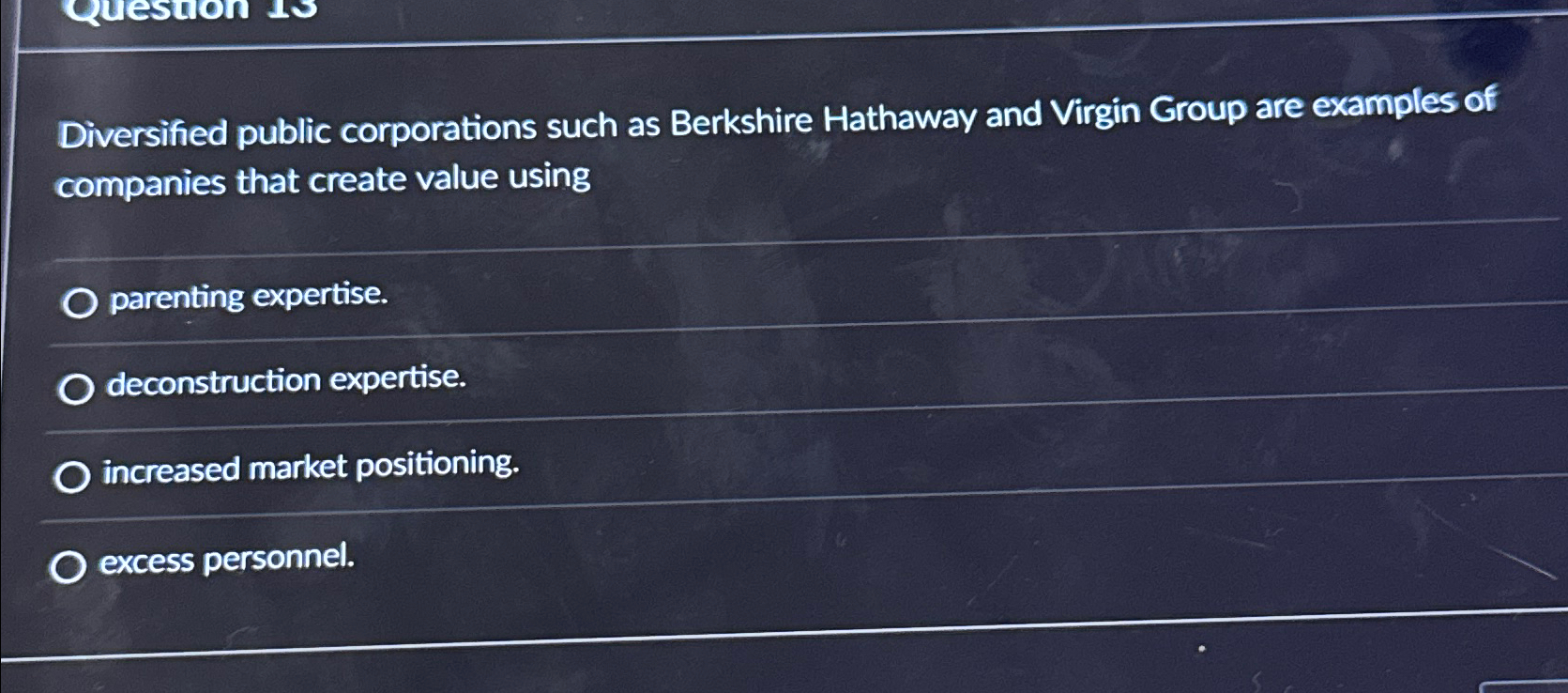 Solved Diversified public corporations such as Berkshire | Chegg.com