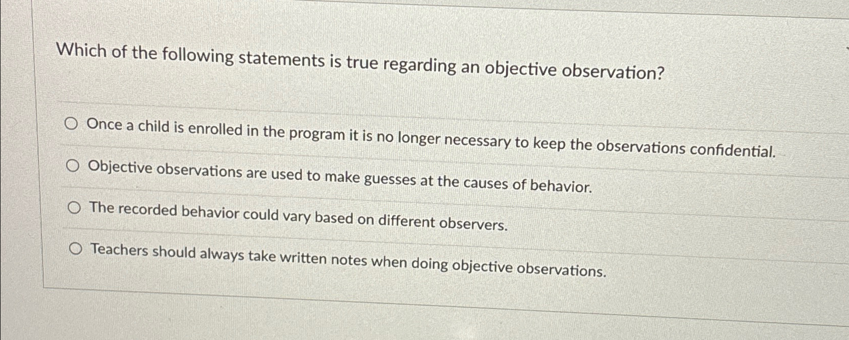 Solved Which of the following statements is true regarding | Chegg.com