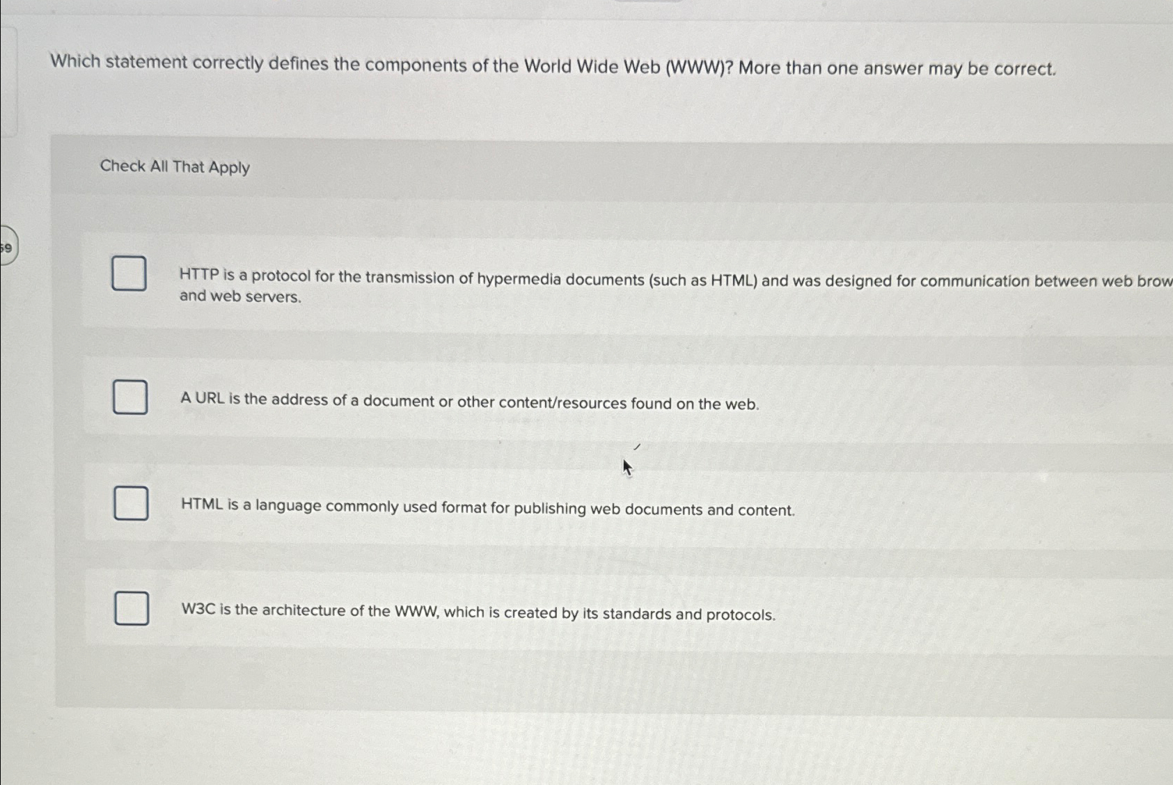 Solved Which statement correctly defines the components of | Chegg.com