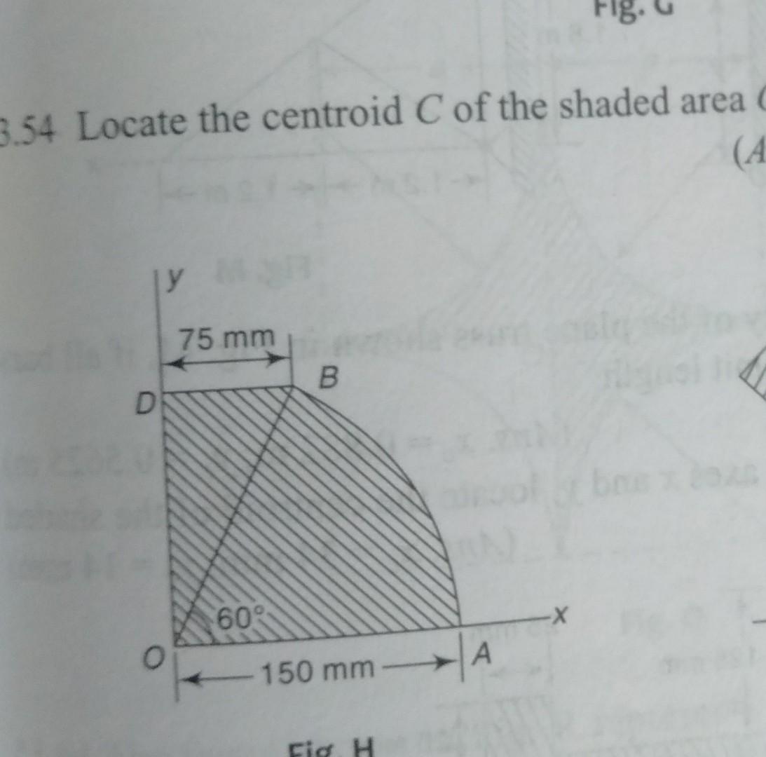 Solved 54 Locate the centroid C of the shaded area | Chegg.com