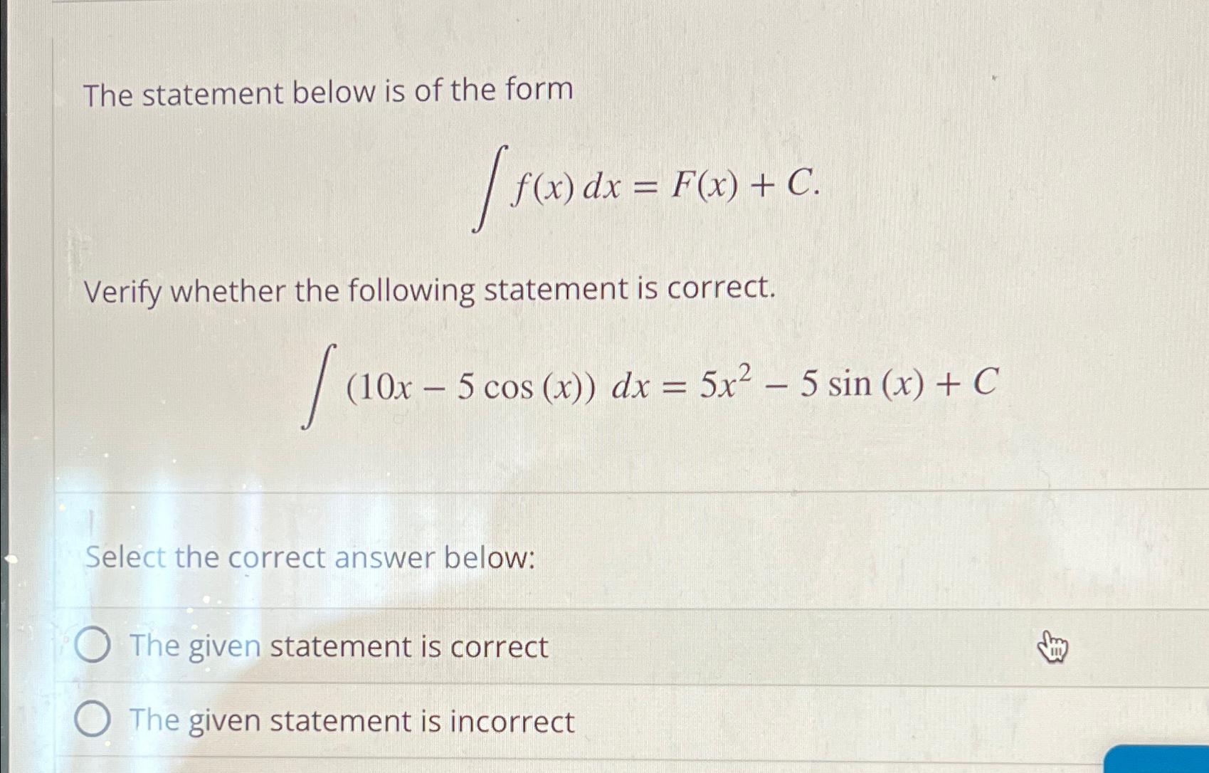 Solved The statement below is of the | Chegg.com