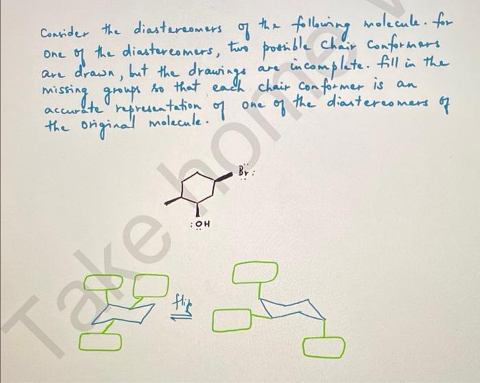 Solved the following are Consider the diastereomers न | Chegg.com