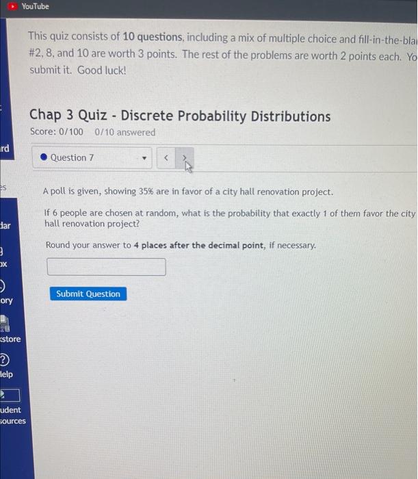 Solved This quiz consists of 10 questions, including a mix | Chegg.com