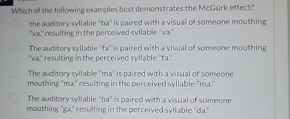 Solved Which of the following examples best demonstrates the | Chegg.com