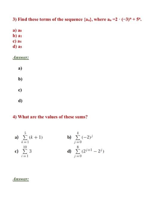 Solved 1) Find these values a) ⌈43⌉ c) ⌈−43⌉ b) ⌊87⌋ e) ⌈3⌉ | Chegg.com